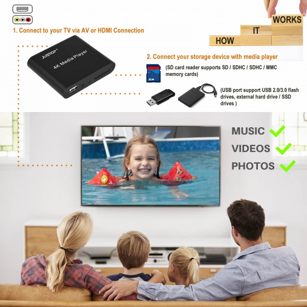 JUSTOP 4K UHD Multi media Player Ultra HD - DigiDirect